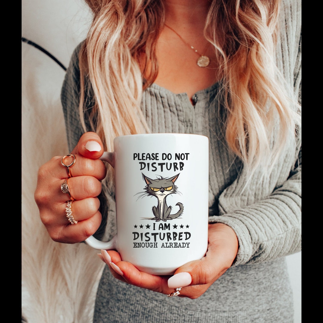Funny Cat Mug, Grumpy, Funny Coffee Mug, Coworker Gift, Sarcastic ...