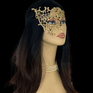 Gold/black Lace Mask, Ombre Gold, Gold Masquerade Mask, Women's Party ...