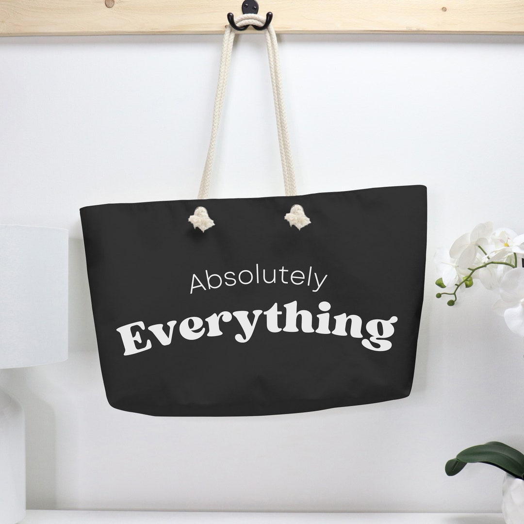 Absolutely Everything Weekender Bag Oversized Bag Black - Etsy