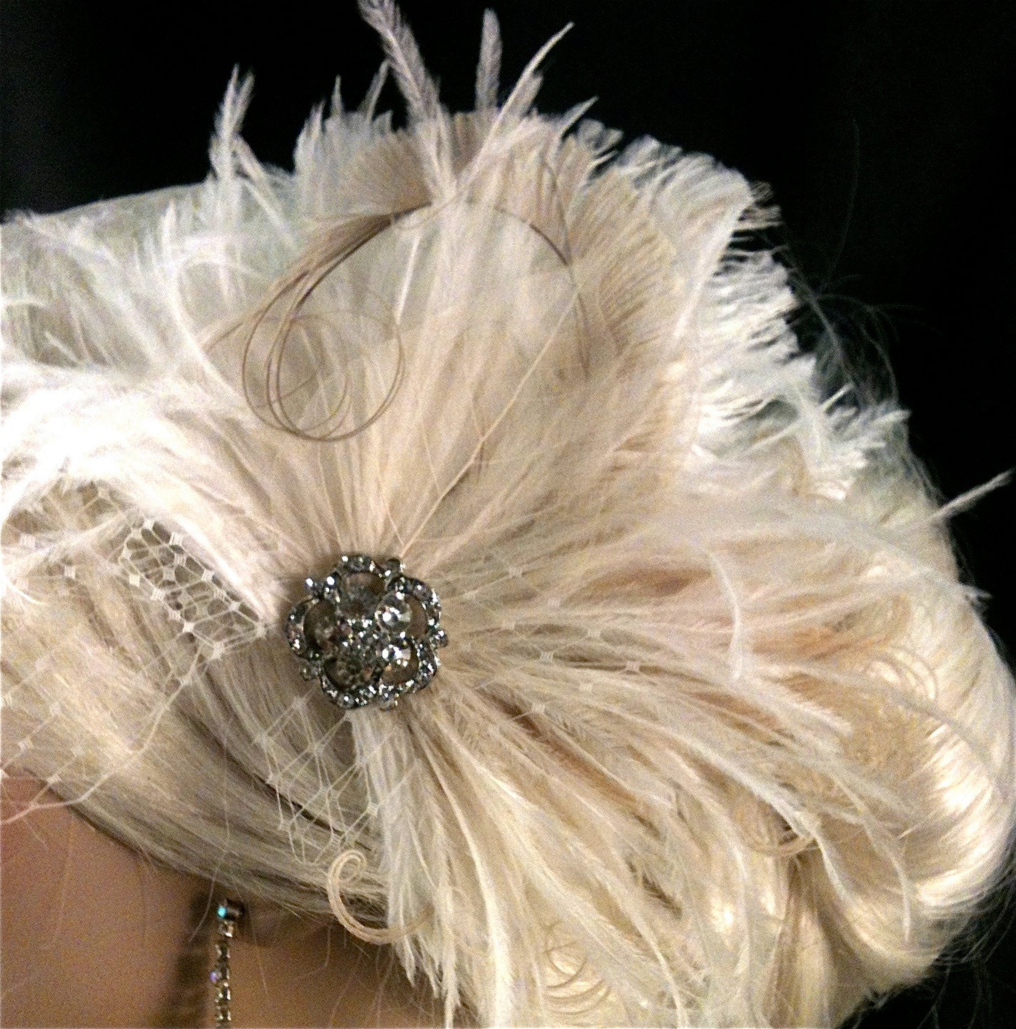 Bridal Fascinator Feather Wedding Head Piece Feather | Etsy