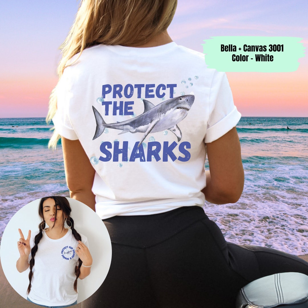 Protect the Sharks Tshirt Respect the Local Sharks Shark Lover Gift ...