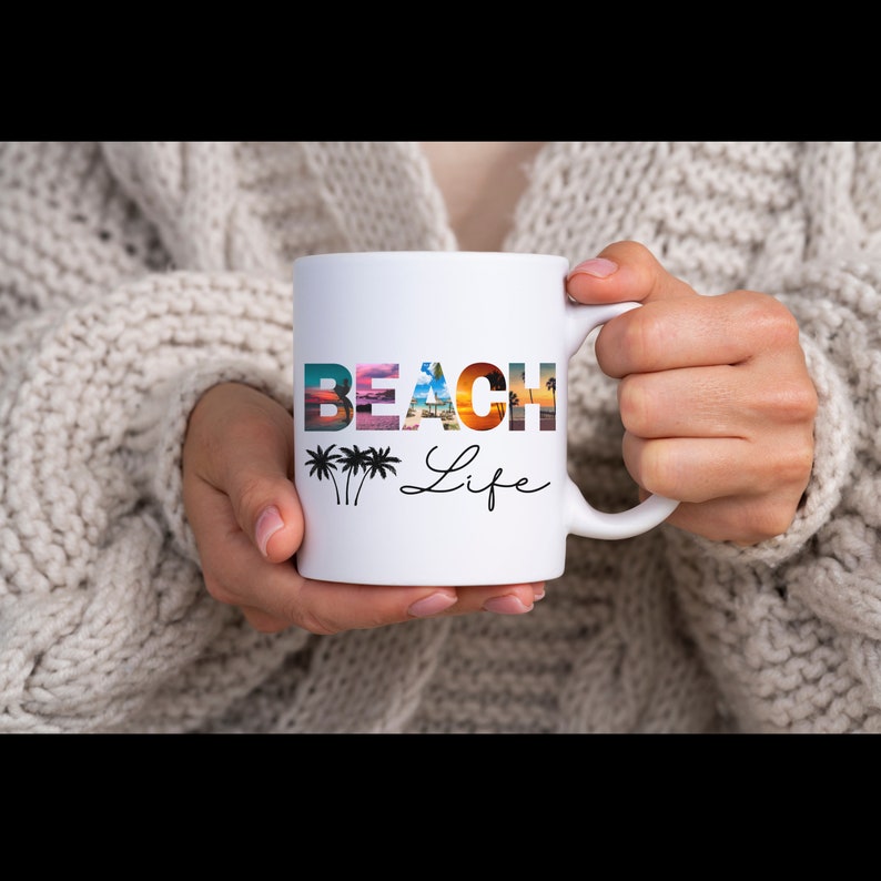 Beach Life Coffee Mug Beach Vibes Beach Mug Vacation Mug - Etsy