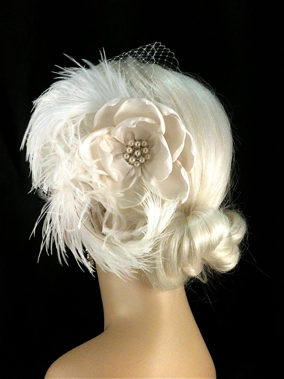 Flower Fascinator Bridal Fascinator Wedding Fascinator | Etsy