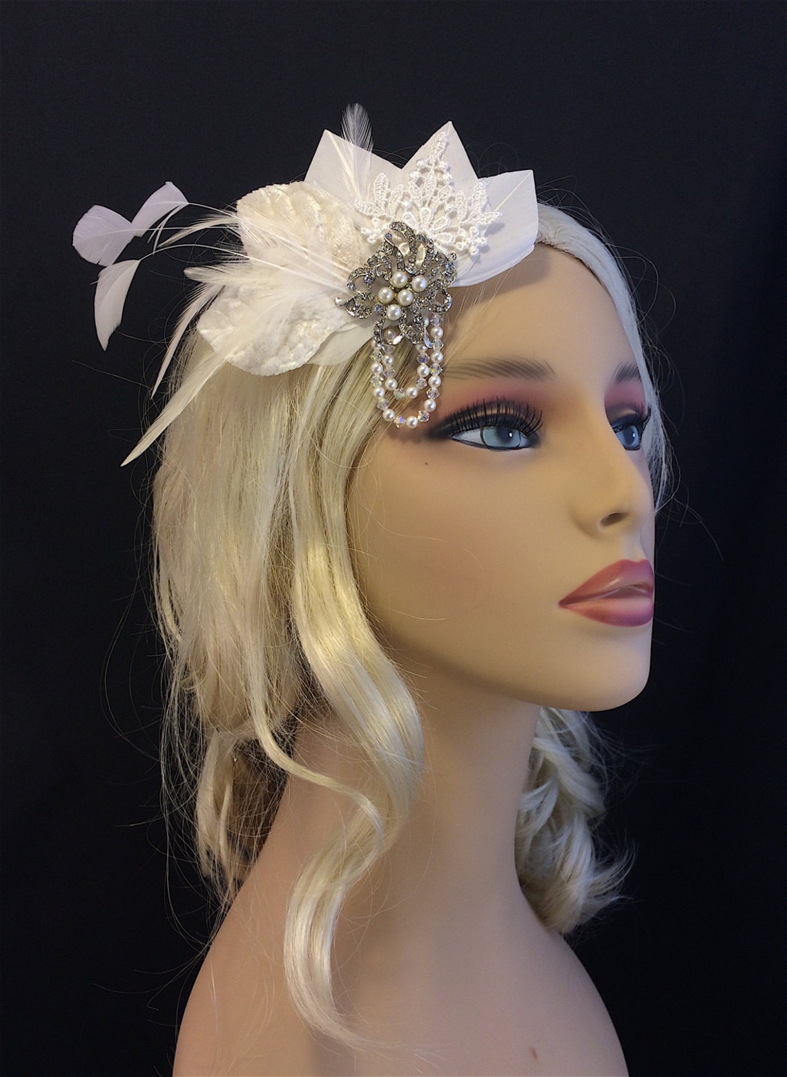 Fascinator Wedding Headpiece Bridal Headpiece Bridal Veil - Etsy