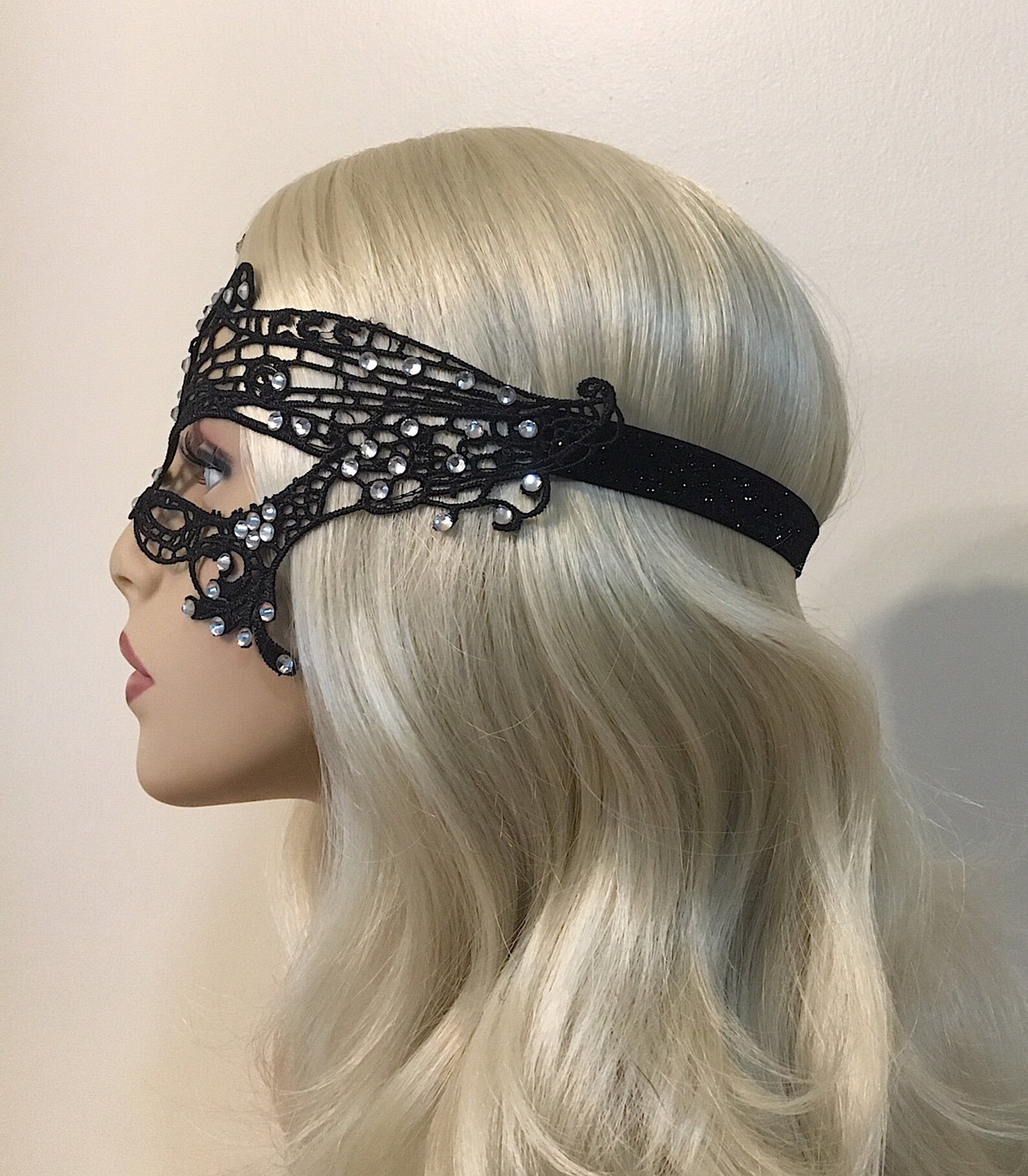 Crystal Lace Mask Masquerade Ball Mask Eyes Wide Shut - Etsy