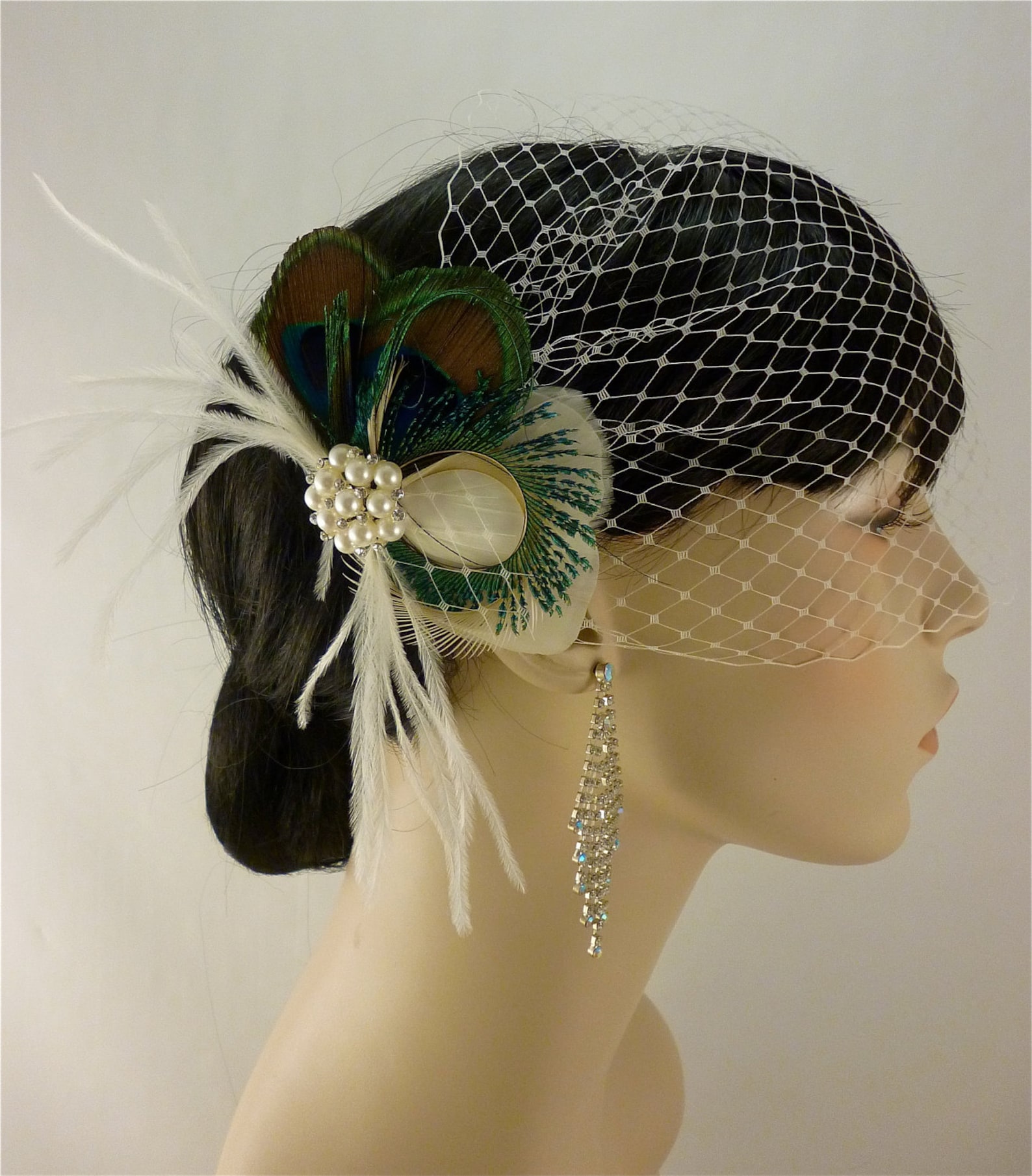 Bridal Feather Fascinator Bridal Fascinator Feather - Etsy