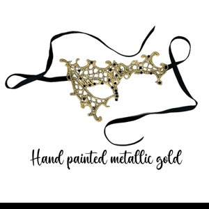 Gold/black Ombre Lace Mask, Ombre Gold, Gold Masquerade Mask, Women's ...