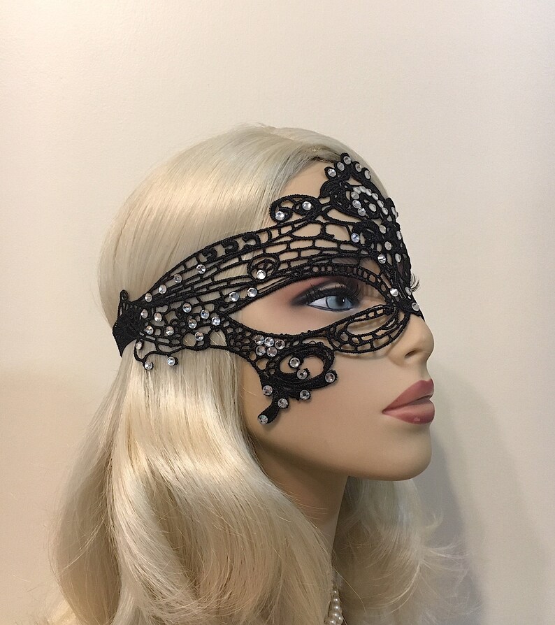Crystal Lace Mask Masquerade Ball Mask Eyes Wide Shut - Etsy