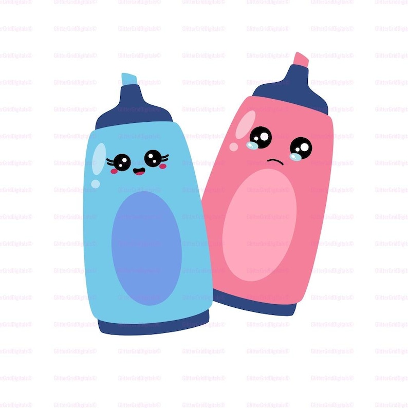 Kawaii School Supplies Clipart, Cute Classroom PNG Graphics, Back to ...