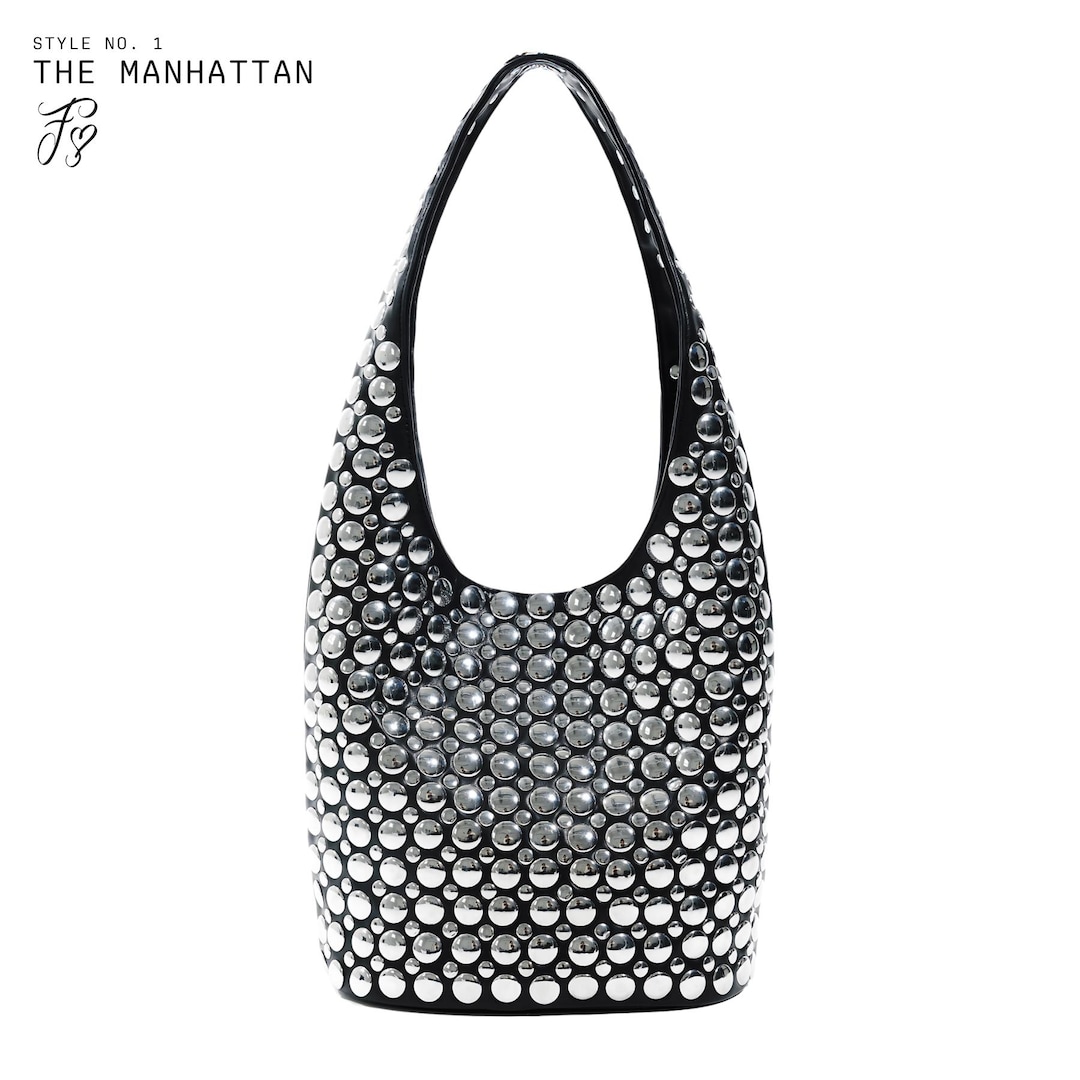 The Manhattan | Handmade Stud Bag, Portuguese Bag - Etsy