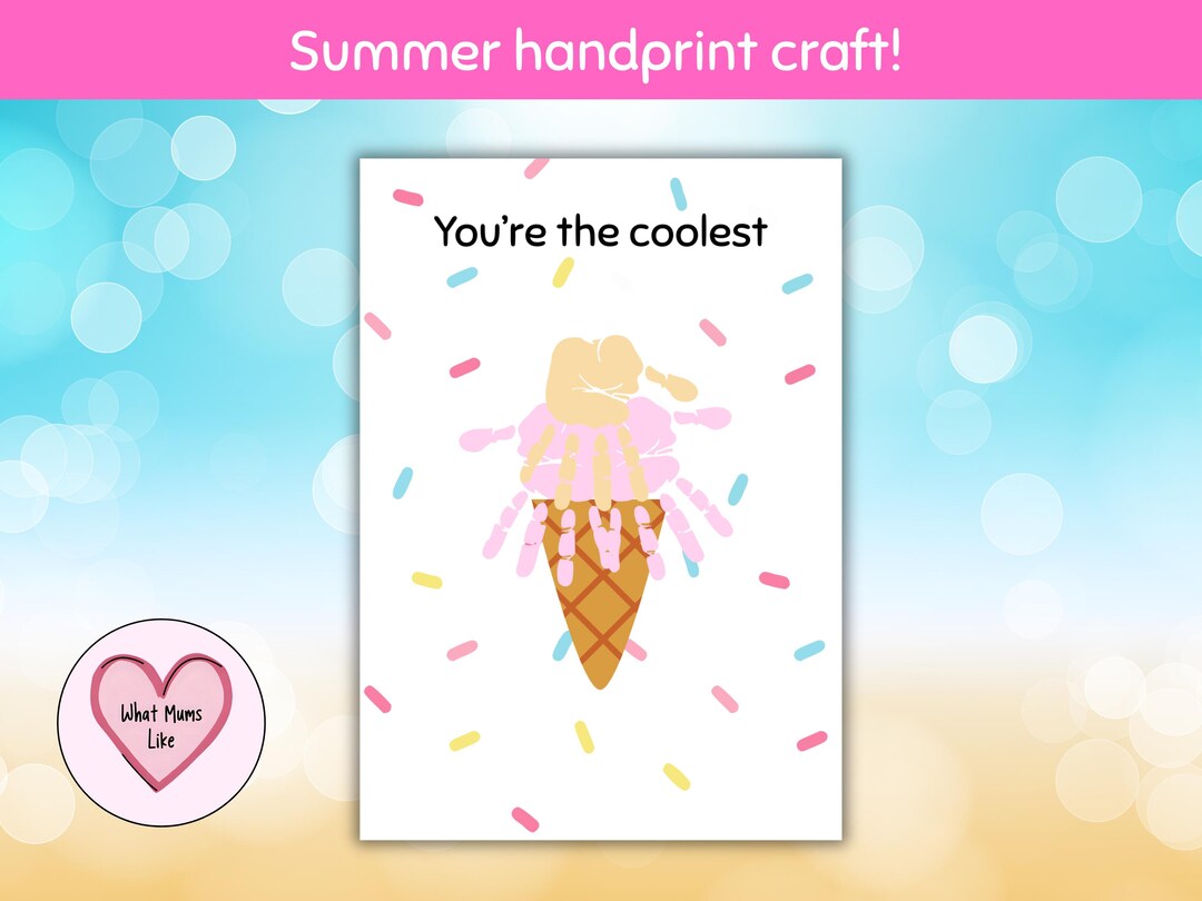 Ice Cream Handprint Craft | Summer Holiday Printable for Kids ...