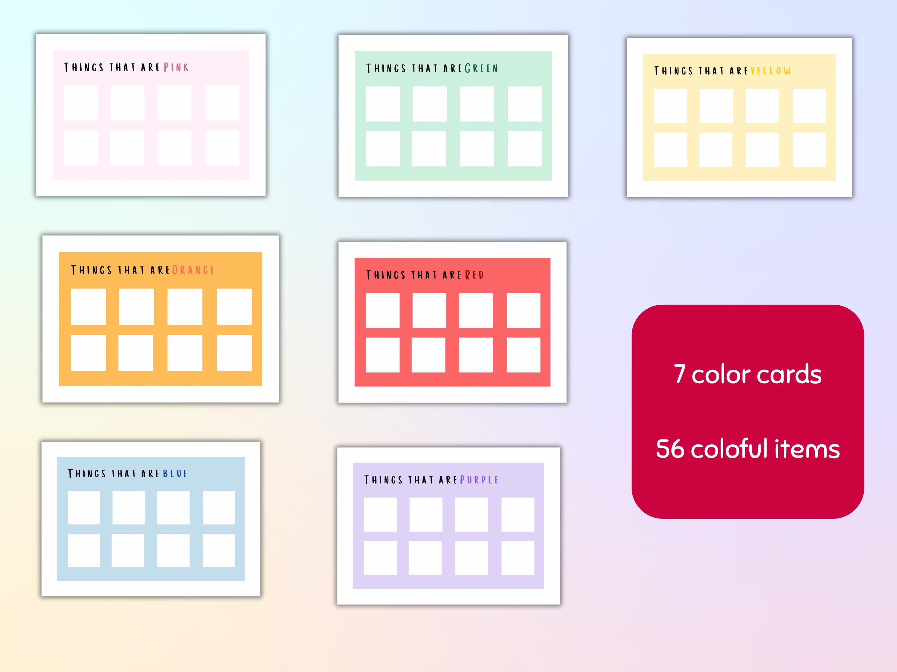Montessori Color Sorting Game: Toddler Learning Activity (PDF Printable ...