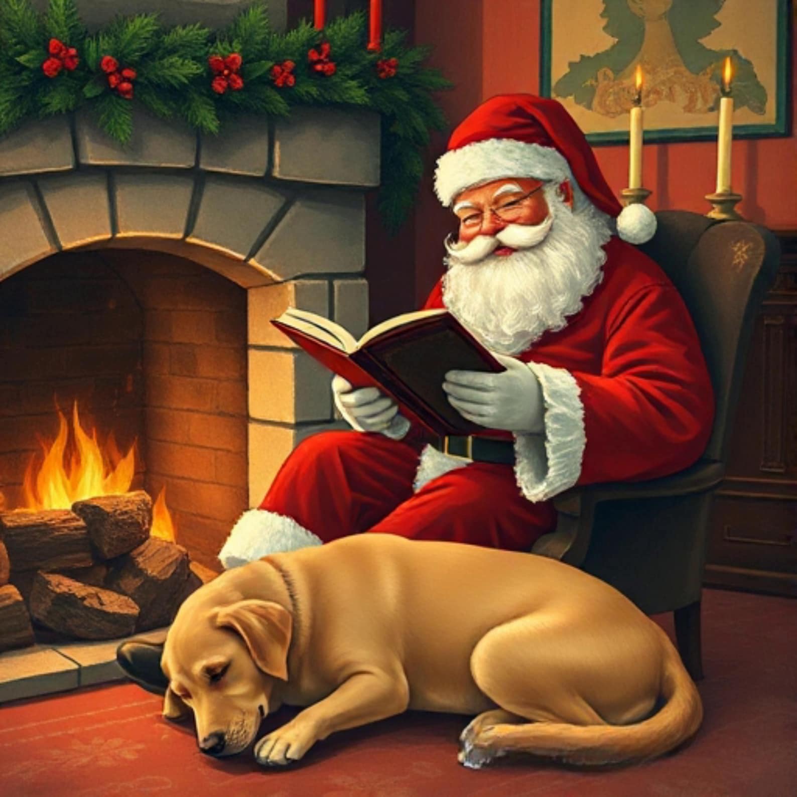 Christmas Santa Clipart Bundle, 20 Festive JPEG Illustrations, Vintage ...