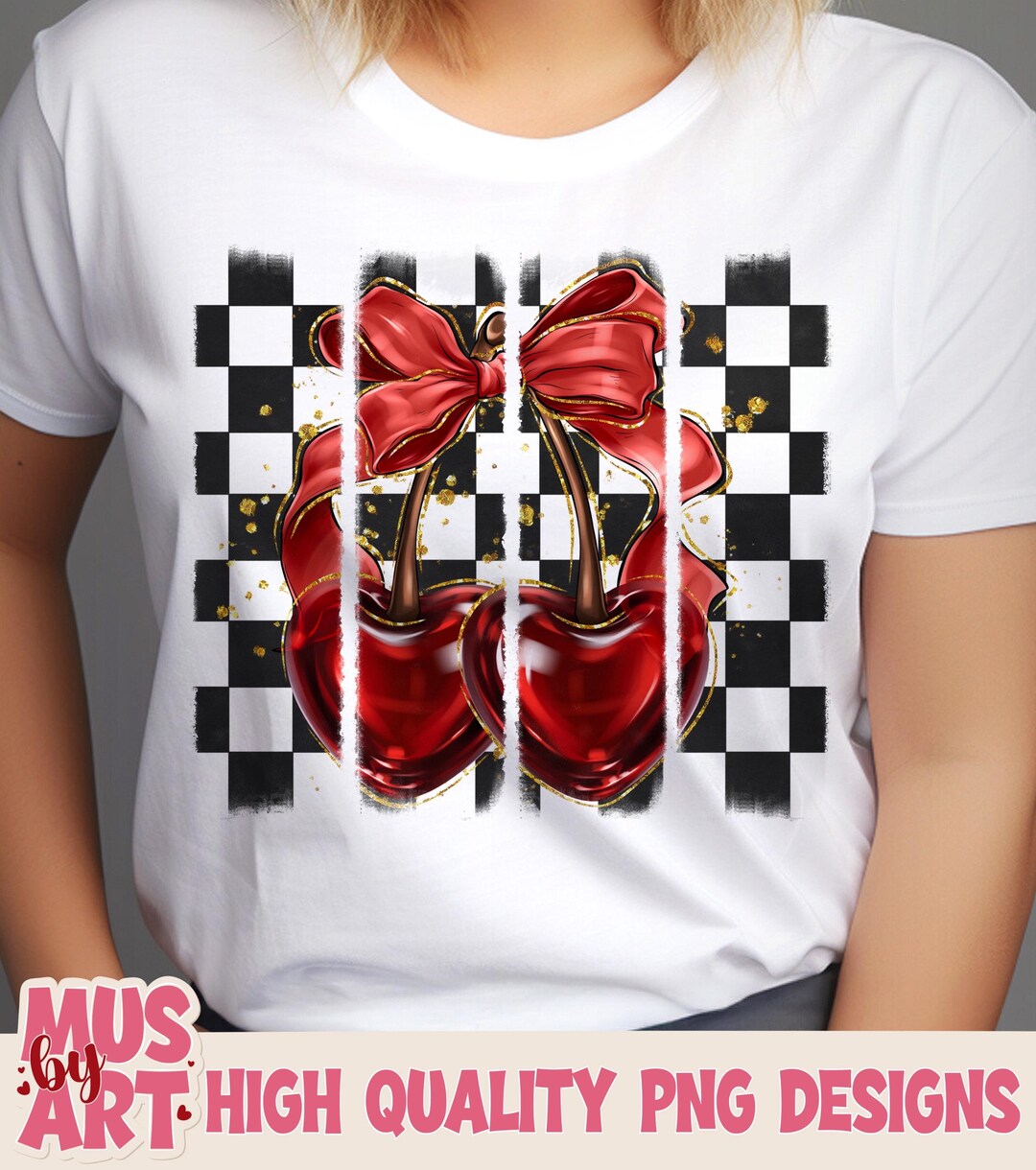 Cherry Coquette Png, Checkers Coquette Png, Valentines Cherries Png ...