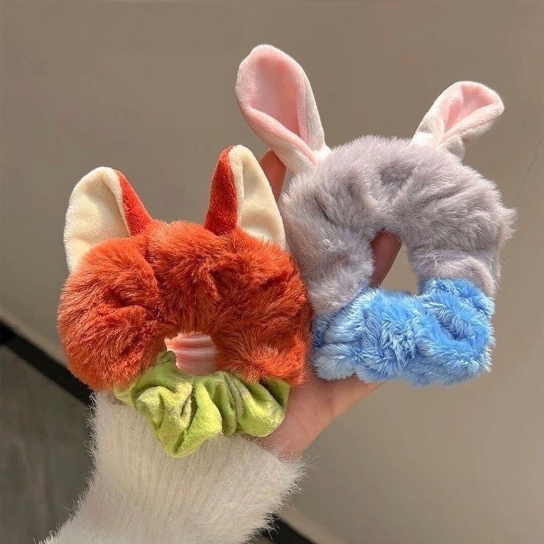 Zootopia-inspired Scrunchie Set | Judy & Nick Plush Hair Ties | Must ...