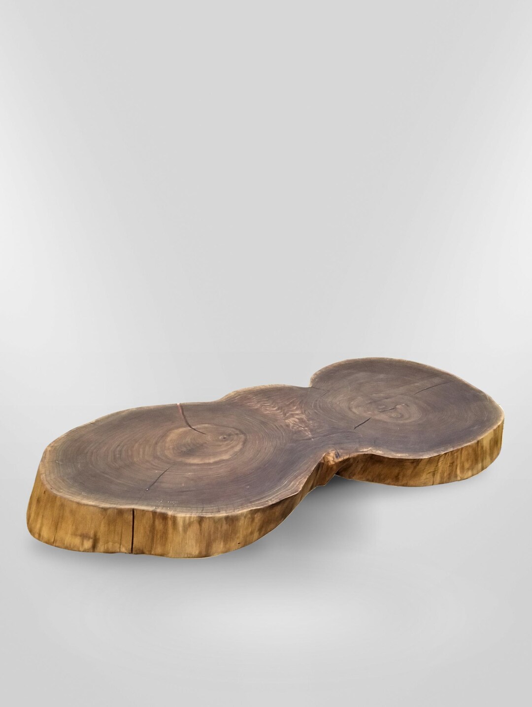 Large Walnut Cross-section Coffee Table Top With Metallic Copper Epoxy ...