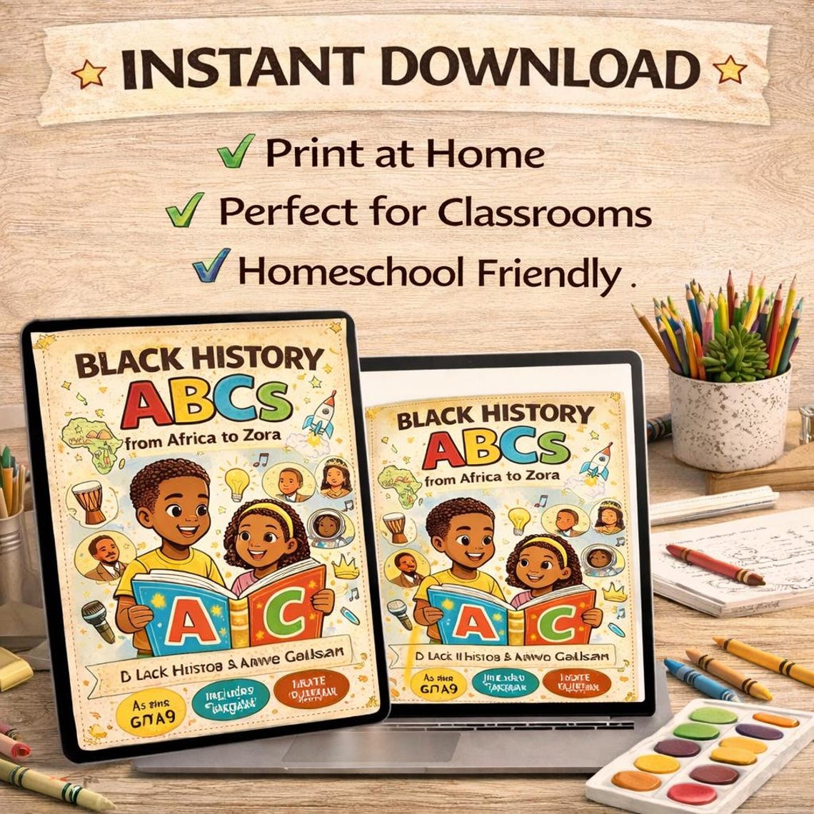 Black History Abcs Workbook for Kids | Alphabet Activities, Coloring ...