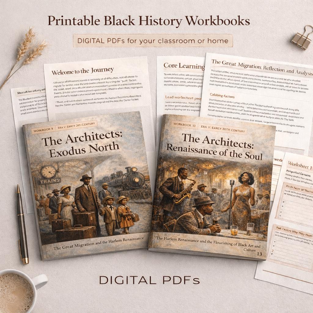 Black History Workbooks – Migration & Harlem Renaissance (PDF Bundle - Etsy
