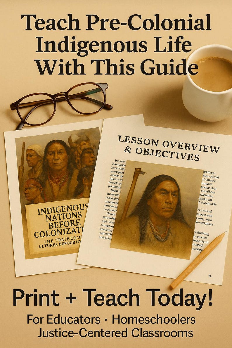 Pre-1492 Indigenous Nations History Guide: Classroom Lesson Plan - Etsy