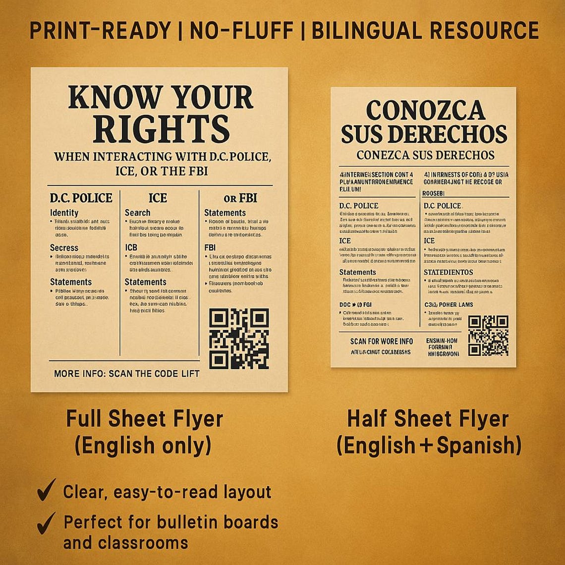 Know Your Rights: Printable Flyers for Protest & Community Defense ...