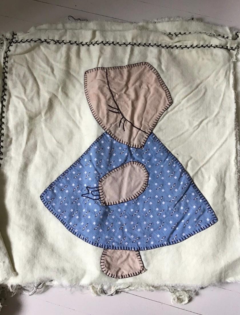 Vintage Sunbonnet Sue Cutter Quilt Square 13” X 13” - Etsy