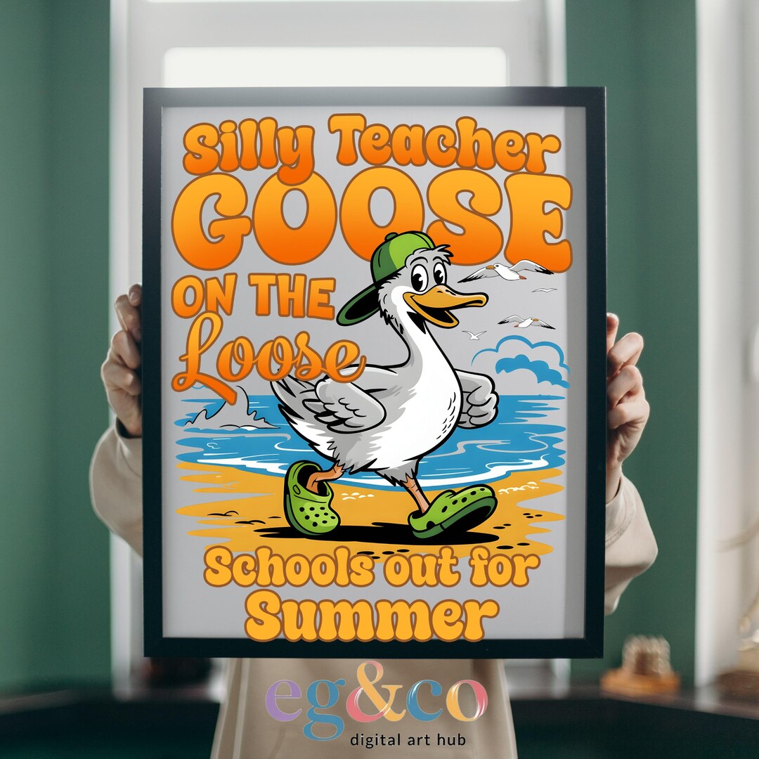 Silly Teacher Goose PNG | Back to School Humor Art | Funny School ...