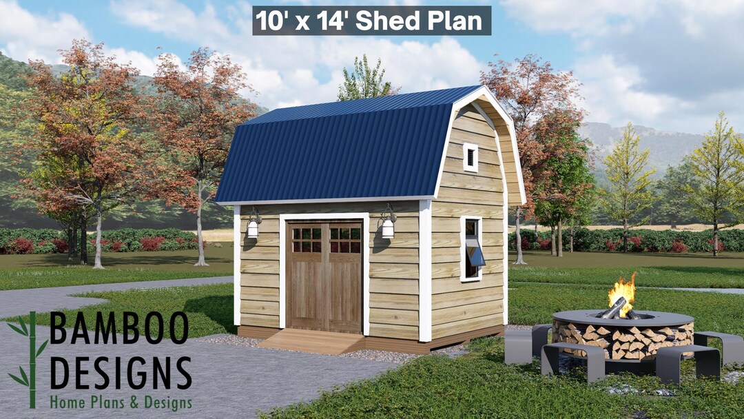 Karter Shed Plan — A 10x14 Barn-style Storage Shed for Tools, Gardening ...