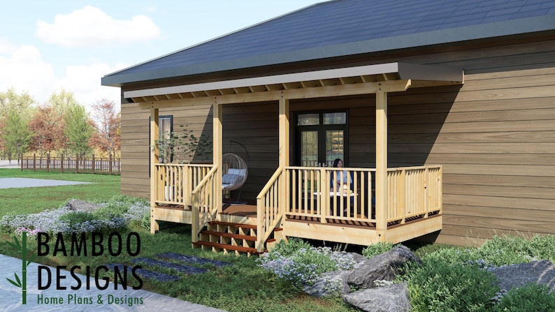 Hamilton 10x20 Attached Deck Plan – Covered Porch Design | DIY Patio ...