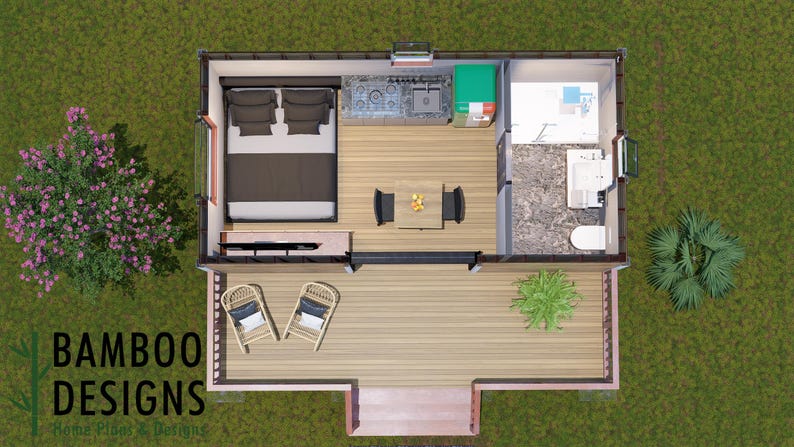 Sarang Tiny Home Plan — 10x20 Modern Backyard Living Space - Etsy