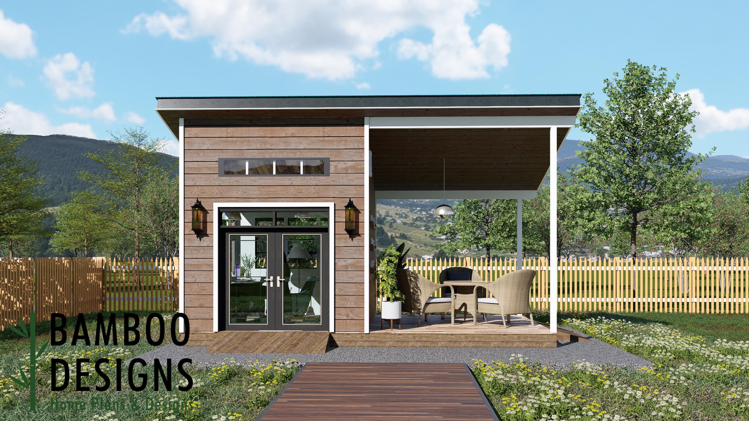 Korr 12x20 Backyard Office Shed Plan – Modern Sloped Roof Studio With ...