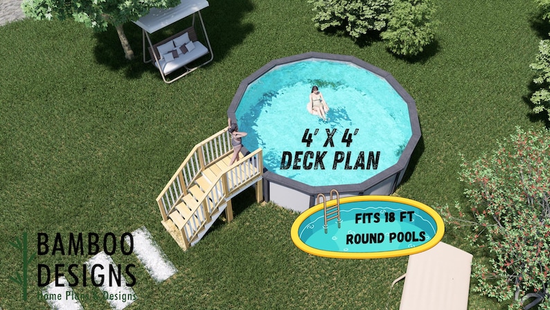 Sebring 18ft Pool Deck Plan – 4x4 Family-friendly Above-ground Pool ...