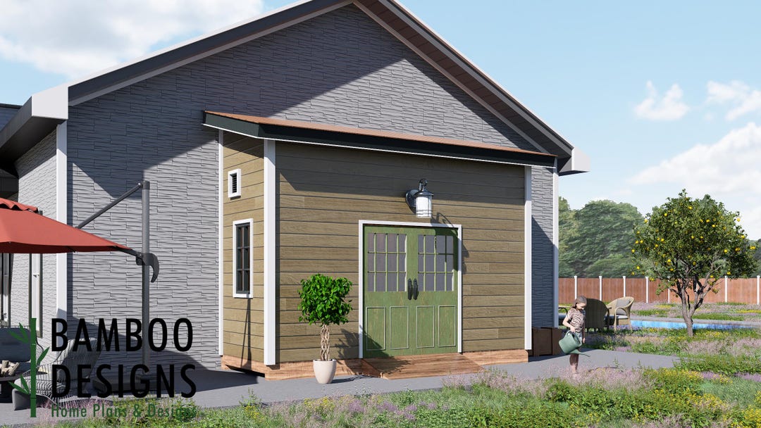 Yoda 6x16 Lean-to Shed Plan — Modern Storage Shed That Maximizes Space ...