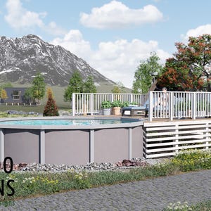 Oak Trail Shores Circle Pool Deck Plan – 10x18 Elevated Deck With 6 ...
