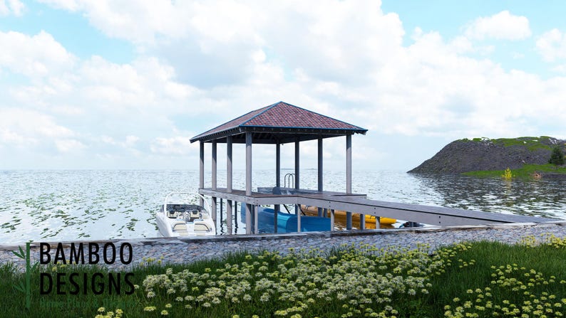 Lake Travis 16x34 Covered Dock With Boat Slip | DIY Dock Plans With ...