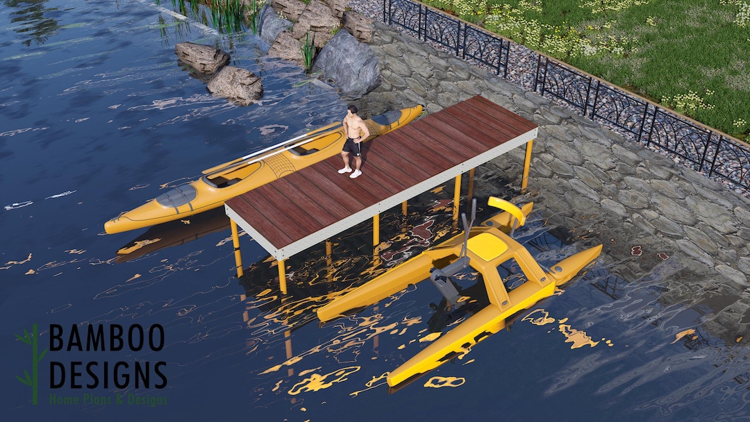 6x24 Narrow Dock Platform Plans | DIY Canoe & Swim Dock – Table Rock ...