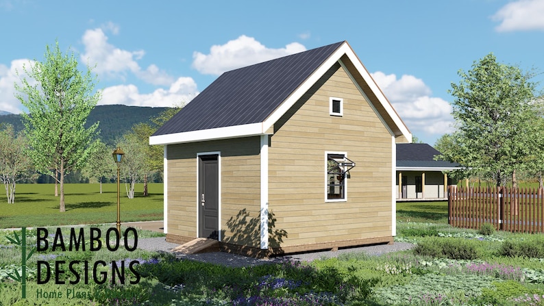 Cleo 14x14 Gable Shed Plan – Modern Workshop, Studio, or Backyard ...
