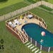 Airy Oval Pool Deck Plan – 15x30 Pool | 16x23 Compact Deck Layout | DIY ...