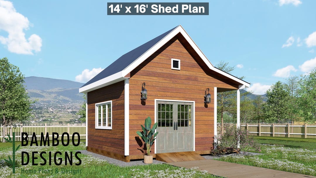 Gunner 14x16 Porch Shed Plan — A Gable-roof Retreat With Spacious ...