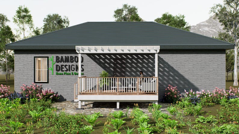 Waco Porch Deck Plan – 12x16 Freestanding Deck With Lean-to Pergola ...
