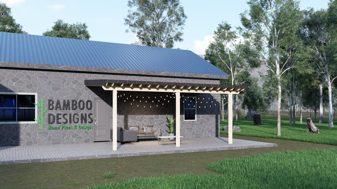 Modern 12x20 Pergola Plans – DIY Backyard Shade Structure – Printable ...