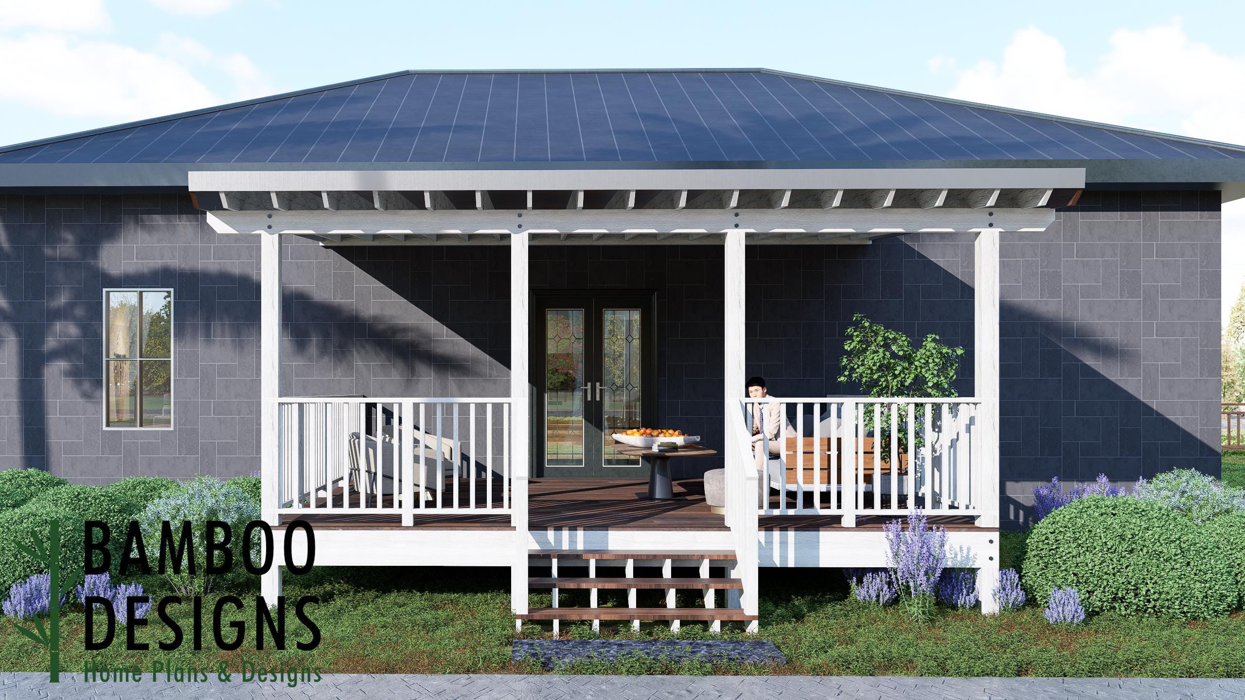 Meridian 16x20 Covered Deck Plan – Freestanding Porch Design | DIY ...