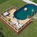Airy Oval Pool Deck Plan – 15x30 Pool | 16x23 Compact Deck Layout | DIY ...