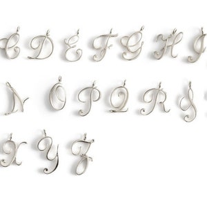 Capital Cursive Initial Necklace. Gold, Silver,birthday Gift, Script ...