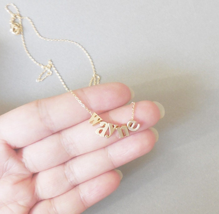 Family Initial Necklace,letter Necklace Lowercase Name Necklace Custom ...