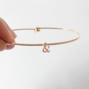 Initial Bangle Tiny Gold Letter Bangle Bracelet Lowercase - Etsy