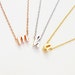 Cursive Initial Necklace.cursive Rose Gold, Silver, Gold.personalized ...