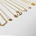 Choose Your Simple Charm Necklace/delicate Minimal Gold Necklace / CZ ...