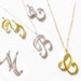 Cursive Initial Necklace.silver Letter Necklace. Personalized ...