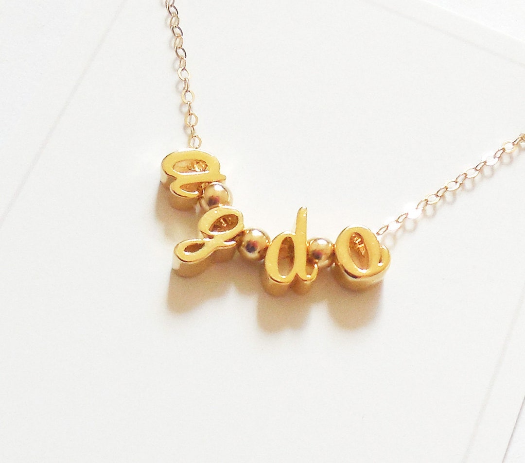 Family Initial Necklace,letter Necklace Lowercase Name Necklace Custom ...