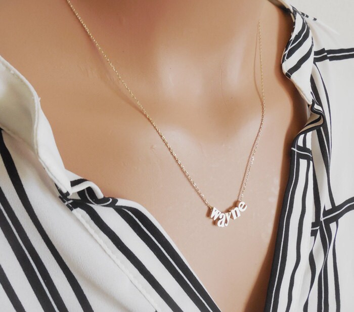 Family Initial Necklace,letter Necklace Lowercase Name Necklace Custom ...